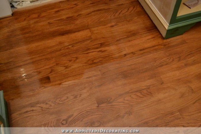 Stained Red Oak Floor (Kitchen Remodel Progress)