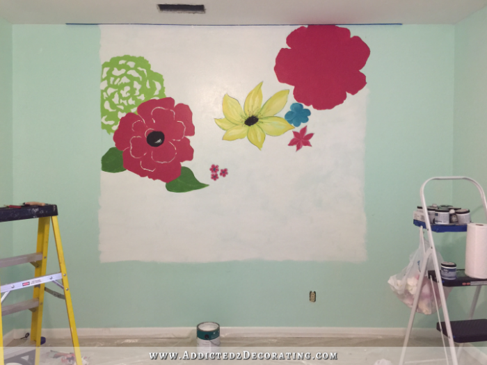 Yaleana's Bedroom: It All Starts With A Large Flower Wall Mural ...