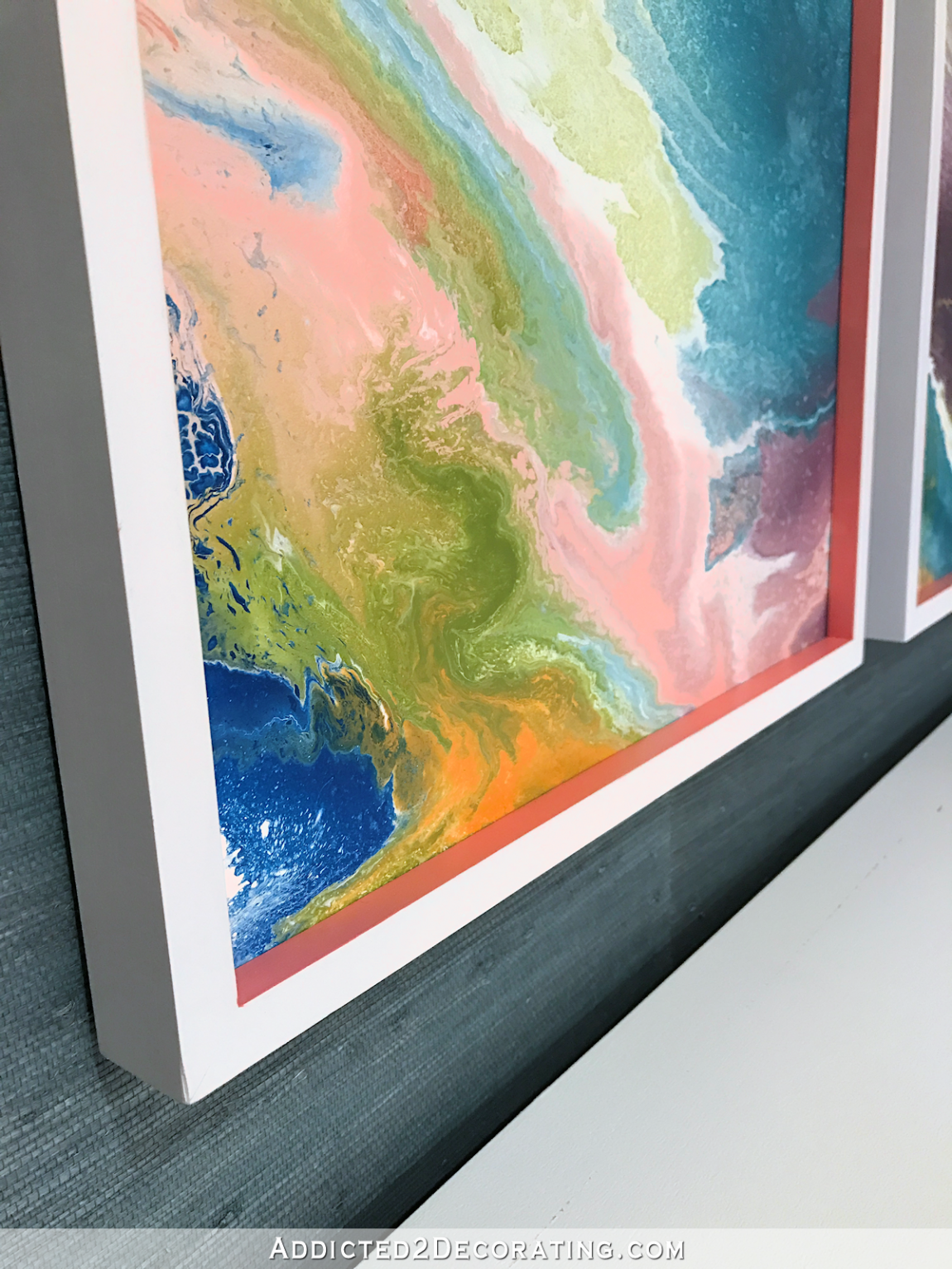 Easy and Inexpensive DIY Modern Frames For Artwork - Addicted 2 Decorating®