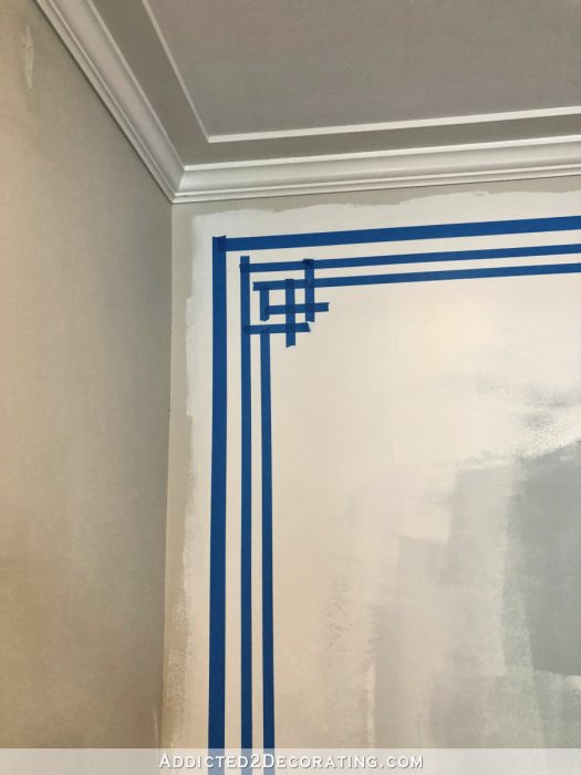 Entryway Wall Version 4.0 - Dark Purple Accent Wall With A Greek Key ...