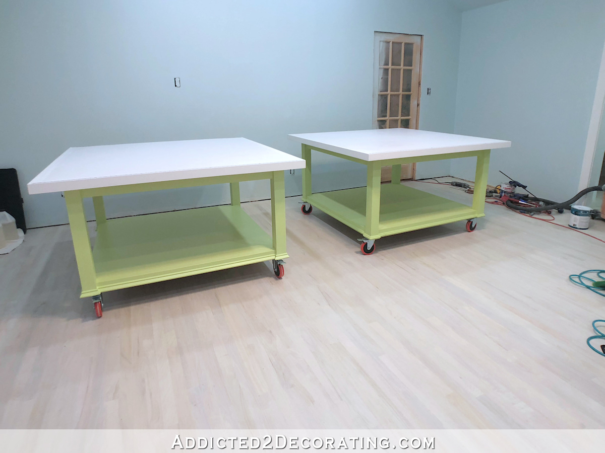 A New Color For My Studio Work Tables - Addicted 2 Decorating®