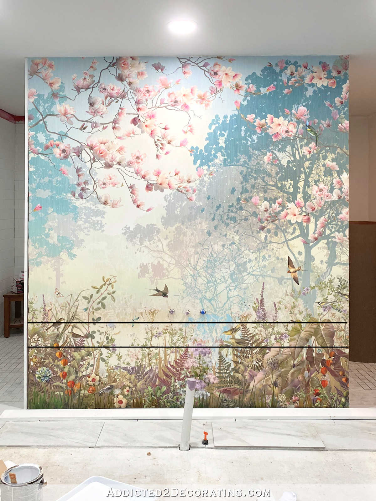 Why I Painted Over My Bathroom Mural - Addicted 2 Decorating®