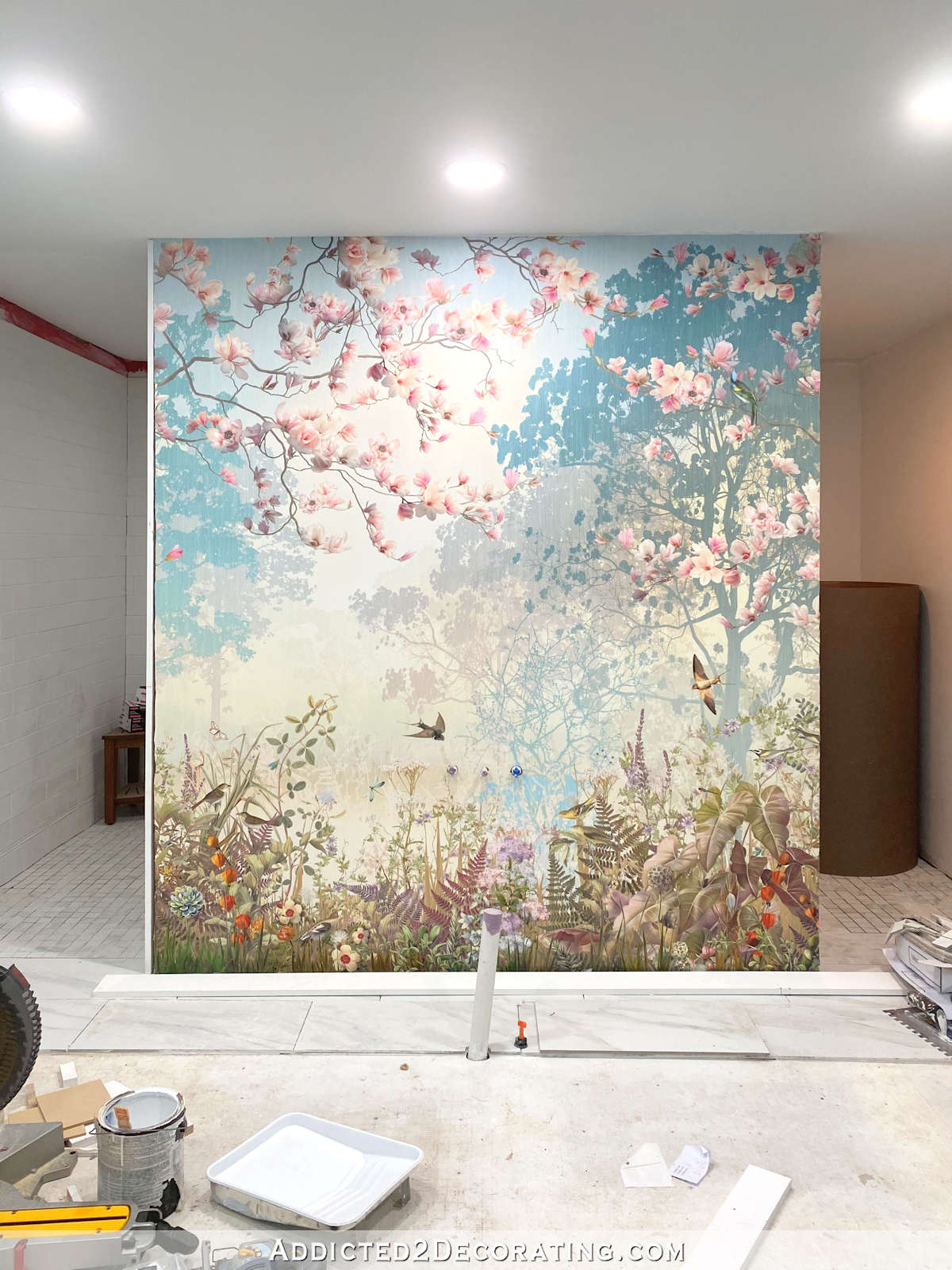 Why I Painted Over My Bathroom Mural - Addicted 2 Decorating®