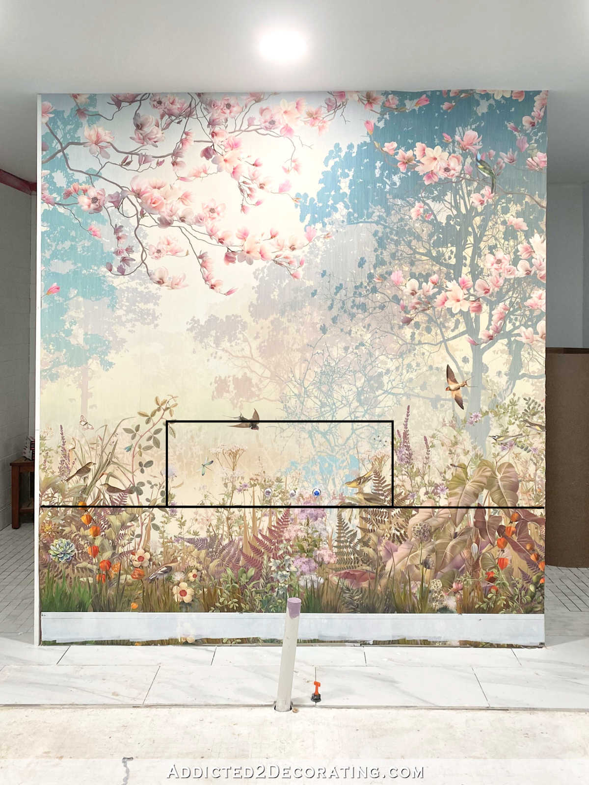 Why I Painted Over My Bathroom Mural - Addicted 2 Decorating®