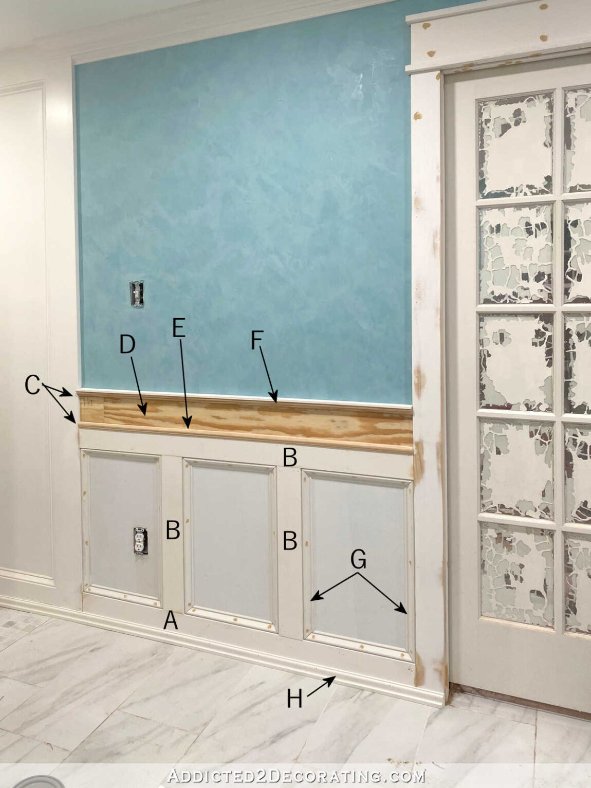 DIY Wainscoting Part 1 - The Anatomy Of Judge's Paneling With Tile ...