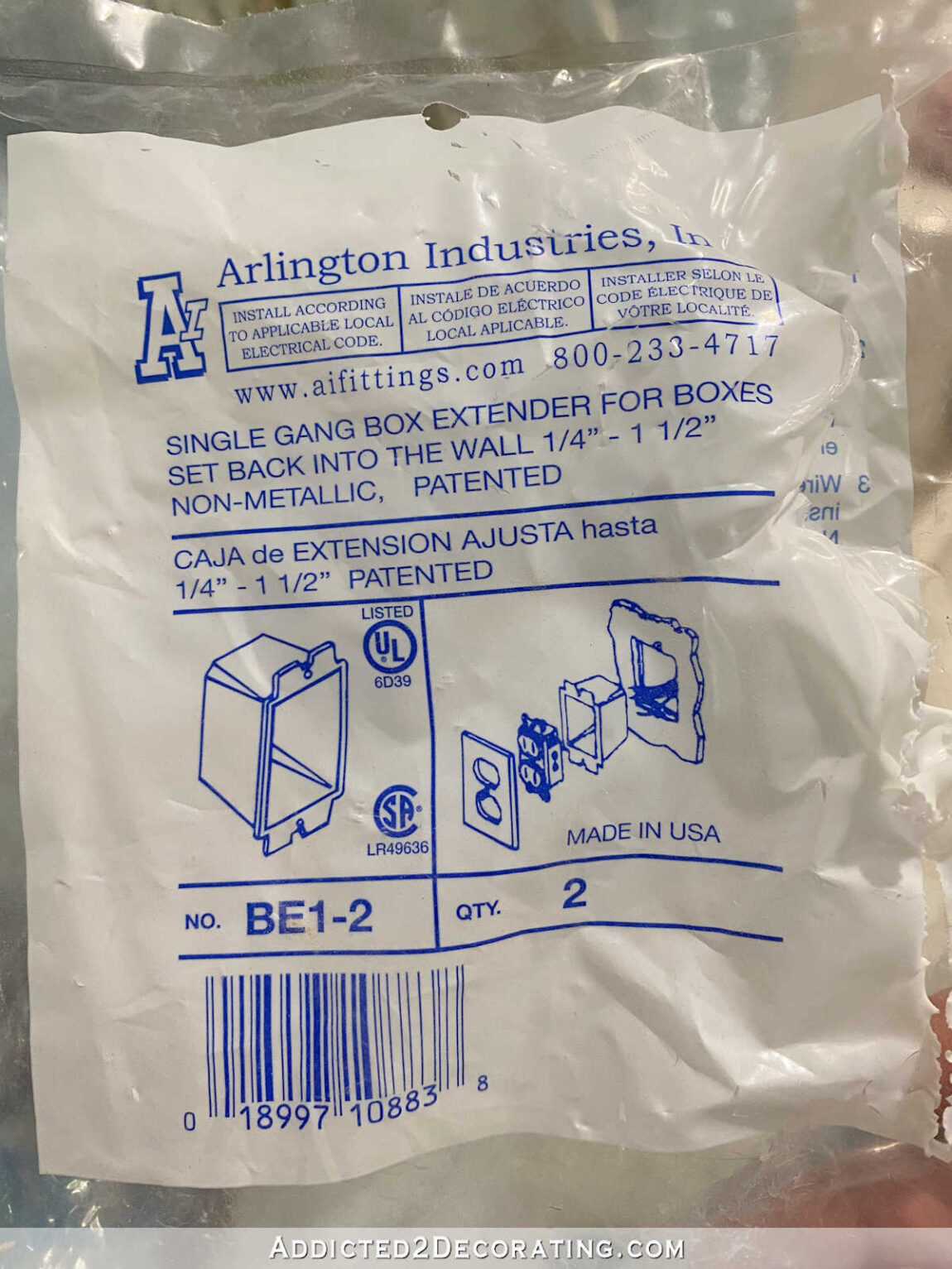 How To Extend An Outlet For Tile Or Wainscoting - Addicted 2 Decorating®