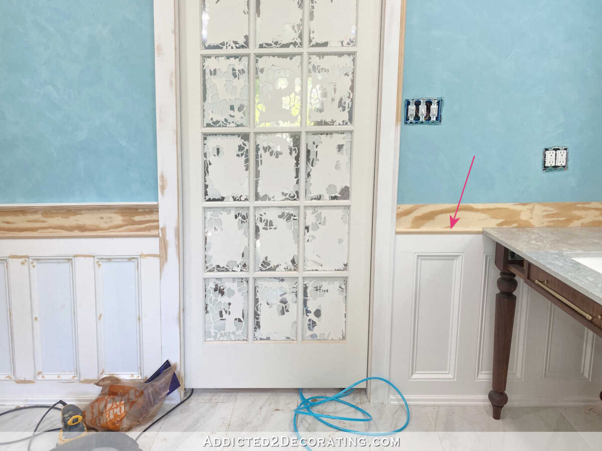 DIY Wainscoting Part 2 - Installing Wainscoting Around A Vanity ...