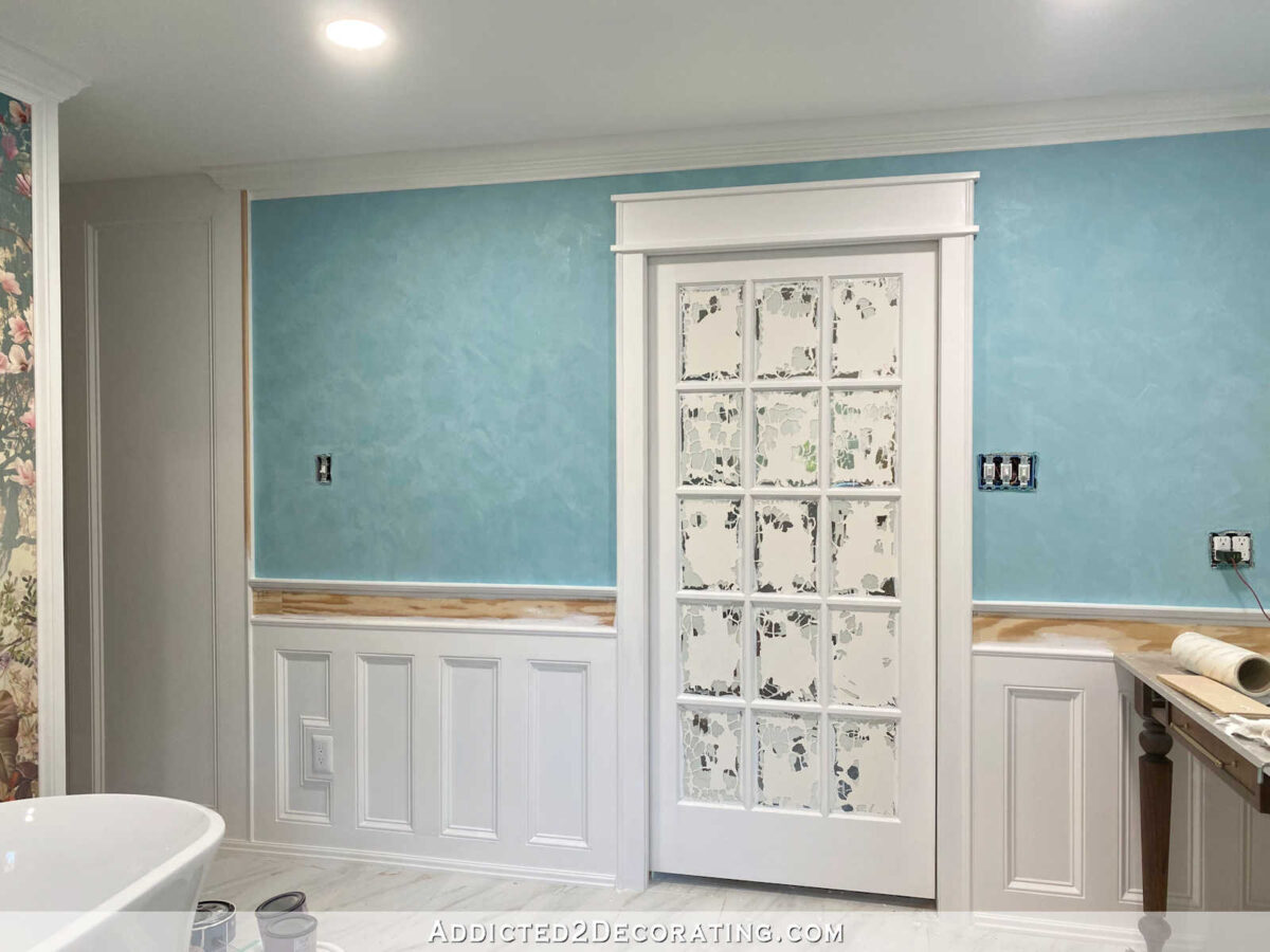 DIY Wainscoting Part 3 - Adding A Tile Accent - Addicted 2 Decorating®