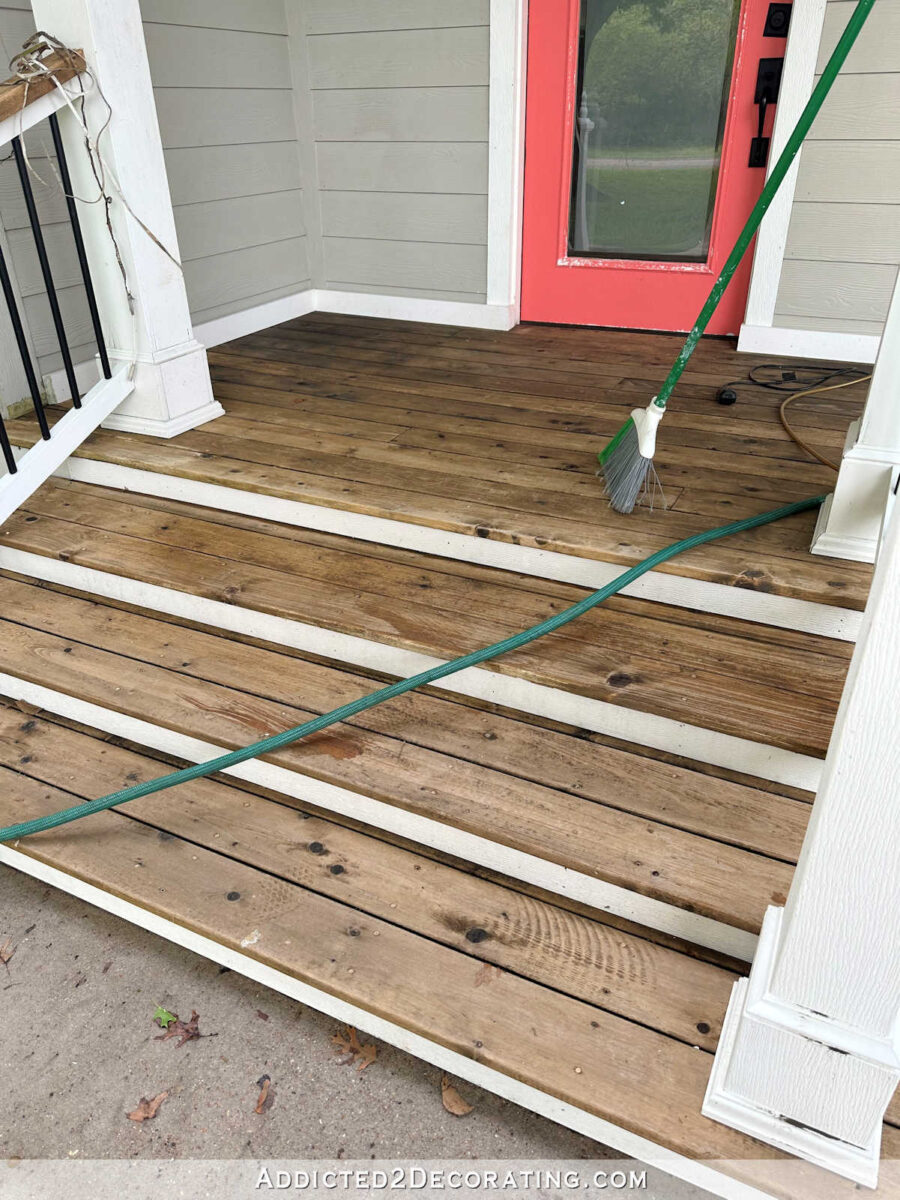 Front Porch Refresh Progress (Plus, Do Haint Blue Porch Ceilings Work ...