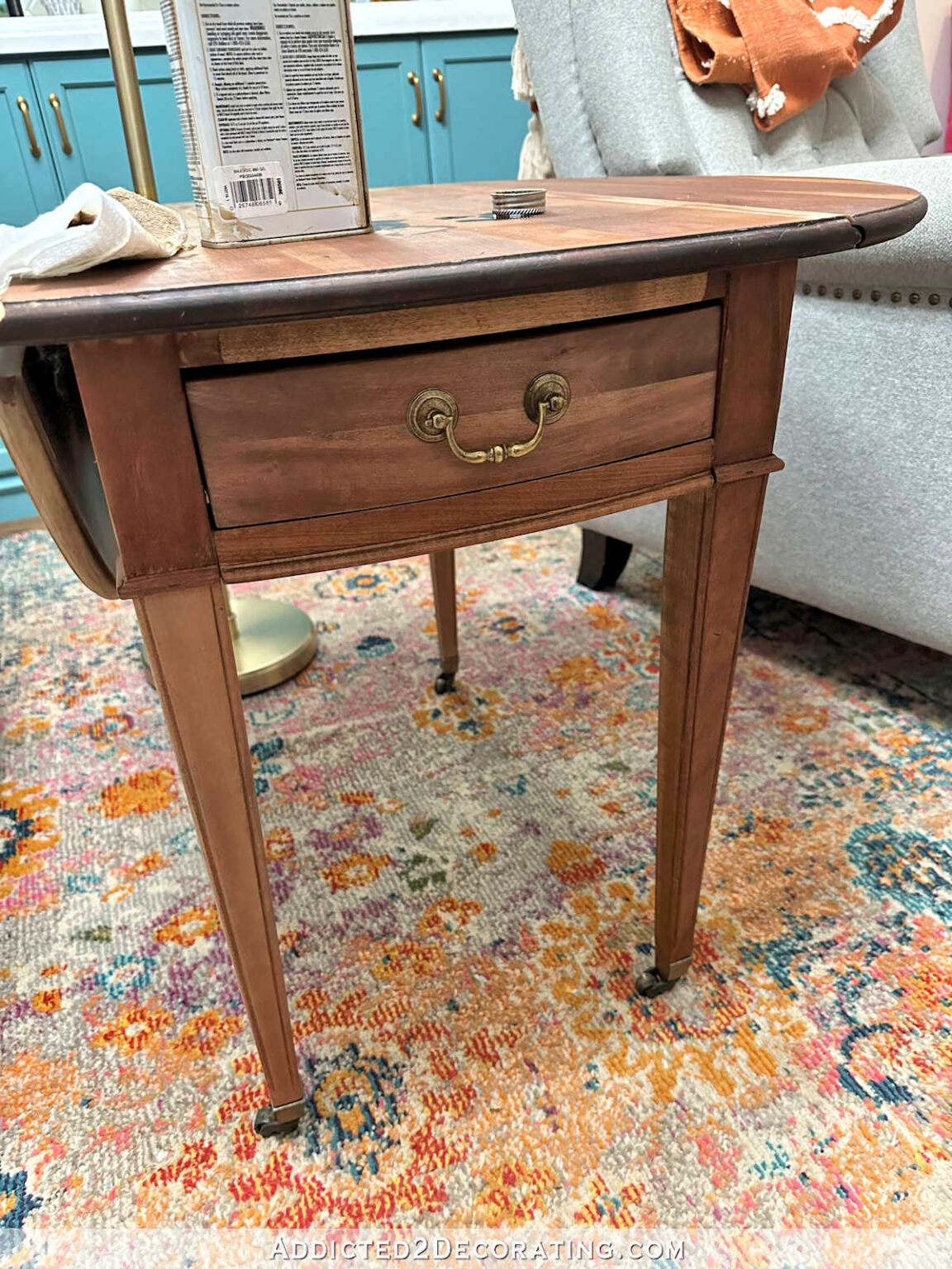 A 30-Minute Side Table Makeover With Danish Oil - Addicted 2 Decorating®