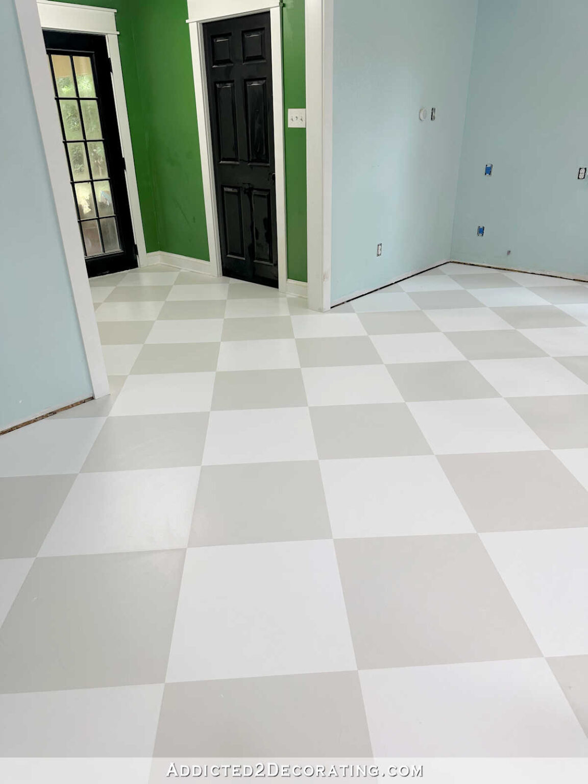 My Painted Checkerboard Studio Floor Is Finished! - Addicted 2 Decorating®