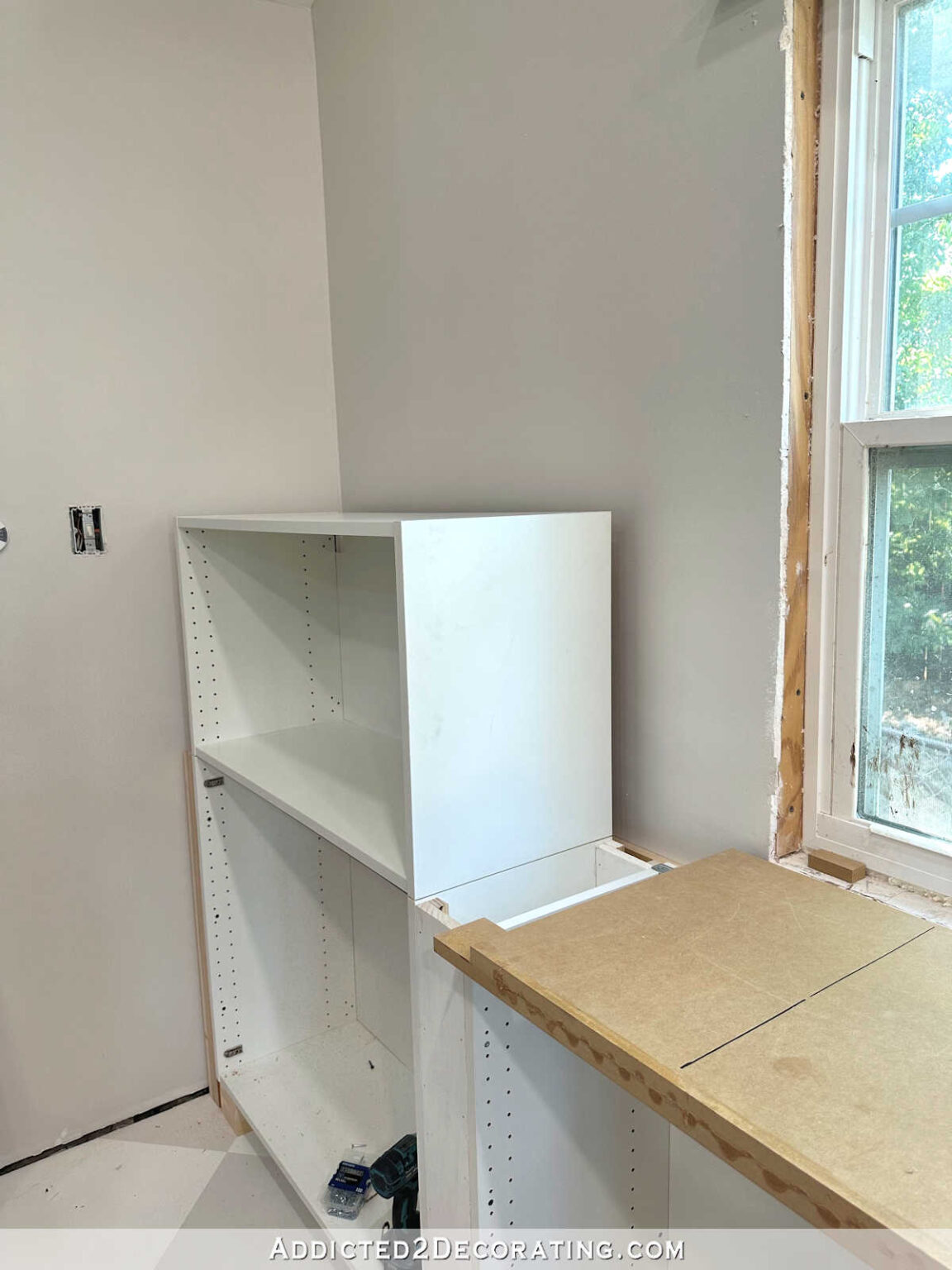 Adjusting Window Trim Around A High Countertop + My Studio Office Area ...