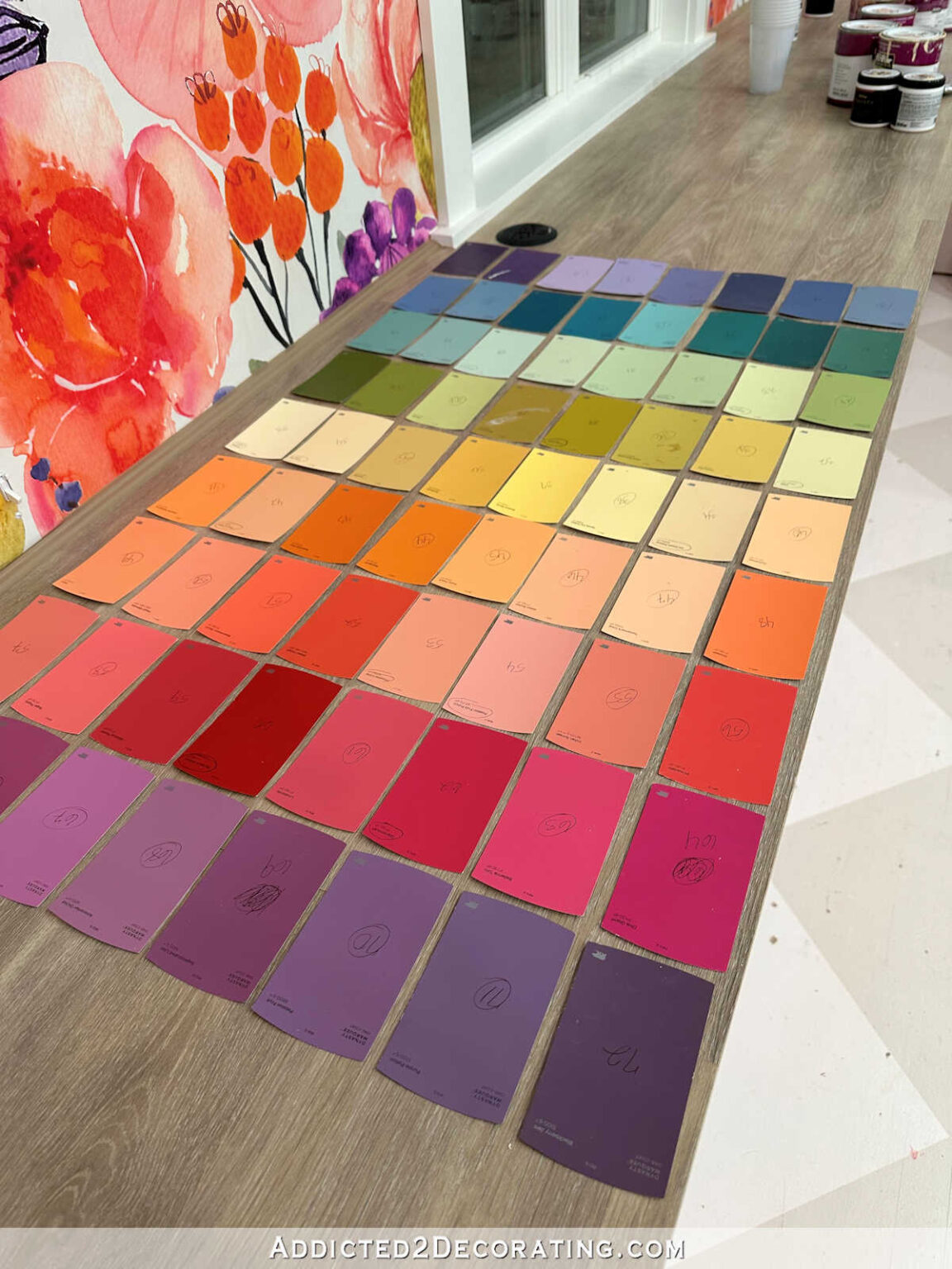My 72-Color Paint Swatch Cabinets - Part 1 - Addicted 2 Decorating®
