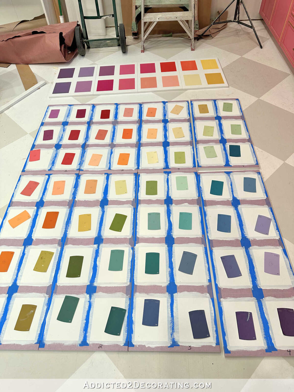 My 72-Color Paint Swatch Cabinets - Part 2 (The Cabinet Doors Are ...