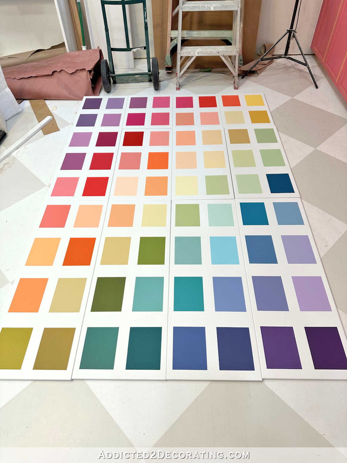 My 72-Color Paint Swatch Cabinets - Part 2 (The Cabinet Doors Are ...