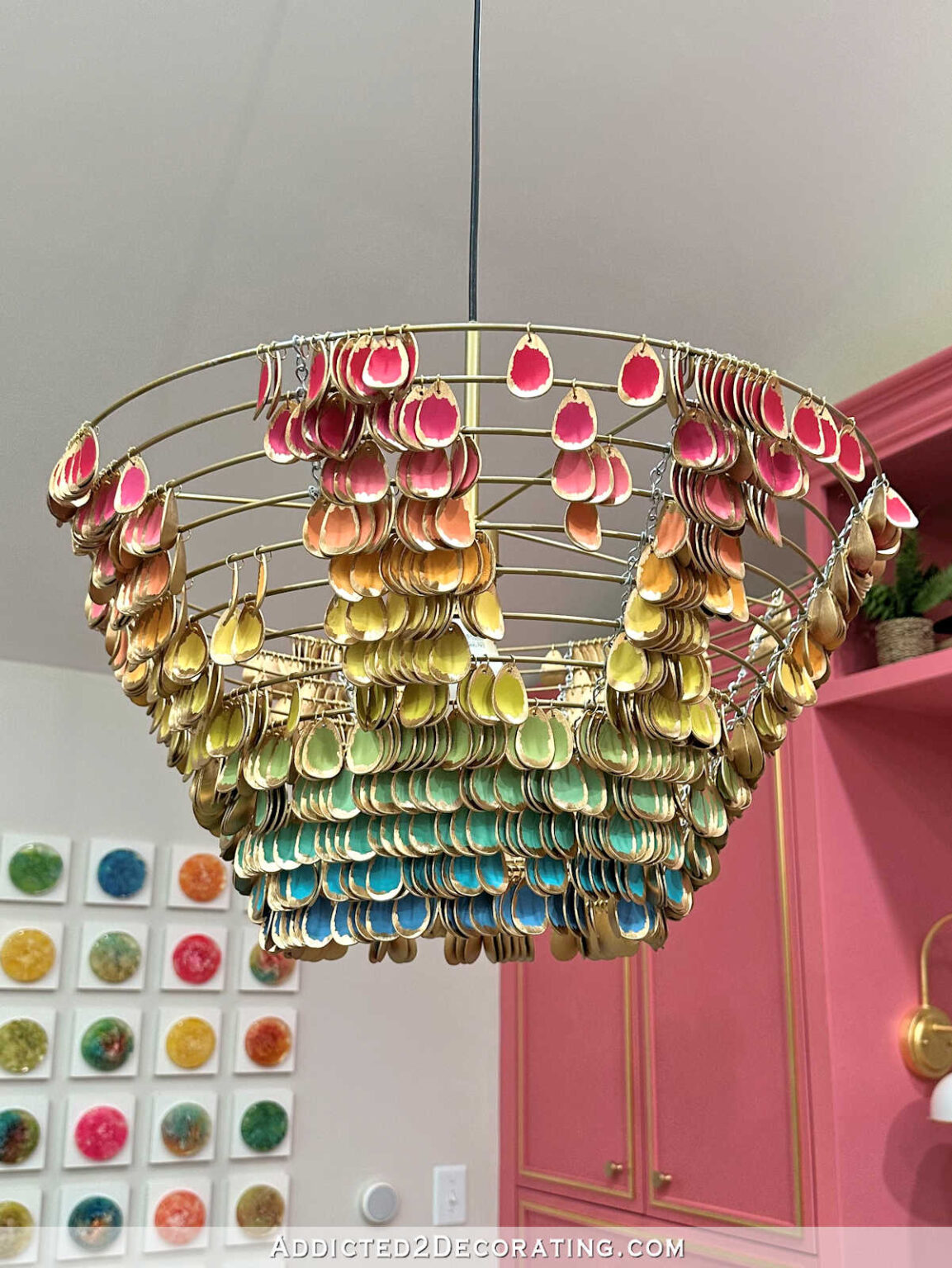 The DIY Gradient Wood Tasting Spoon Pendant Light Is FINISHED ...