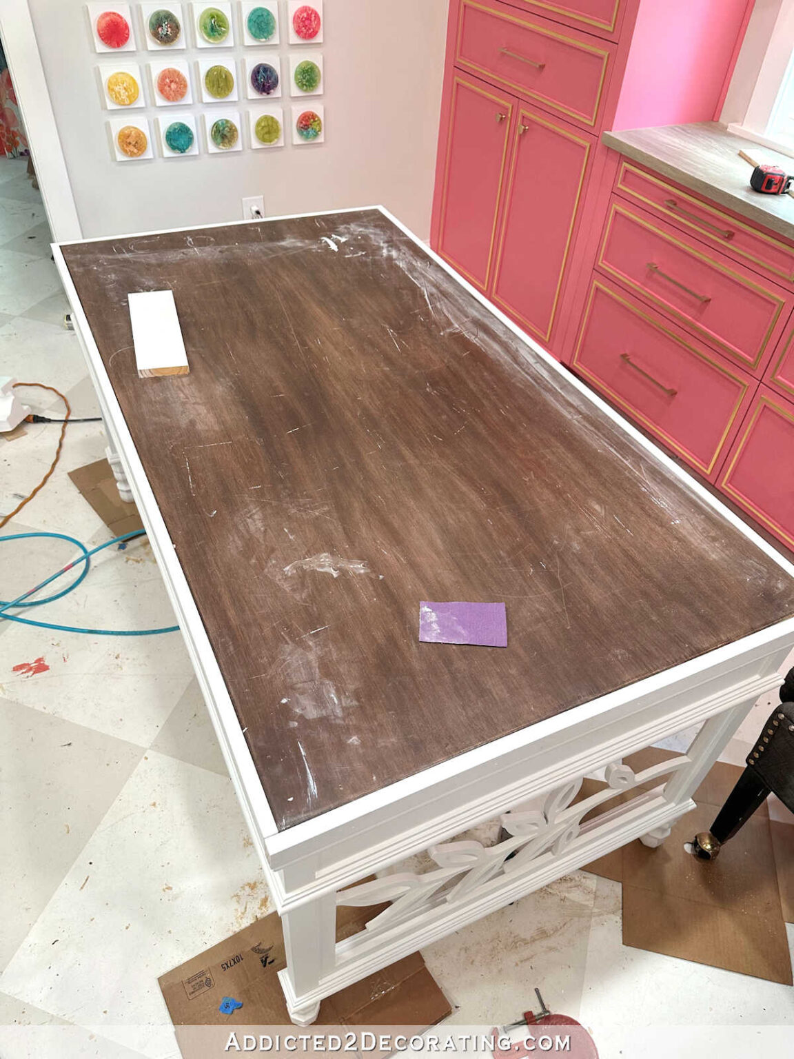 Studio Desk Makeover – FINISHED! (Plus, Adding Wood Veneer To A Desktop ...