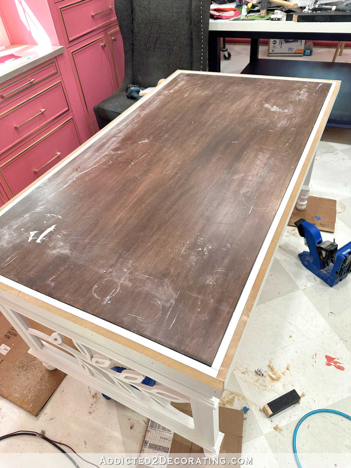 Studio Desk Makeover – FINISHED! (Plus, Adding Wood Veneer To A Desktop ...