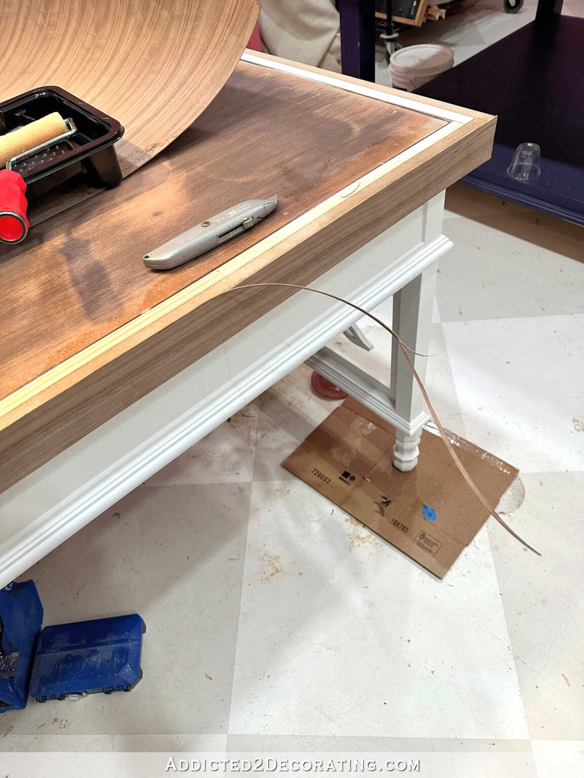 Studio Desk Makeover – FINISHED! (Plus, Adding Wood Veneer To A Desktop ...