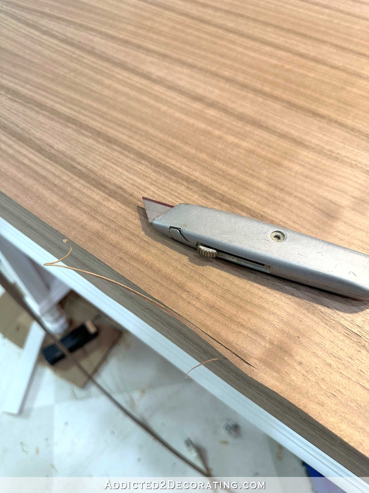 Studio Desk Makeover – FINISHED! (Plus, Adding Wood Veneer To A Desktop ...