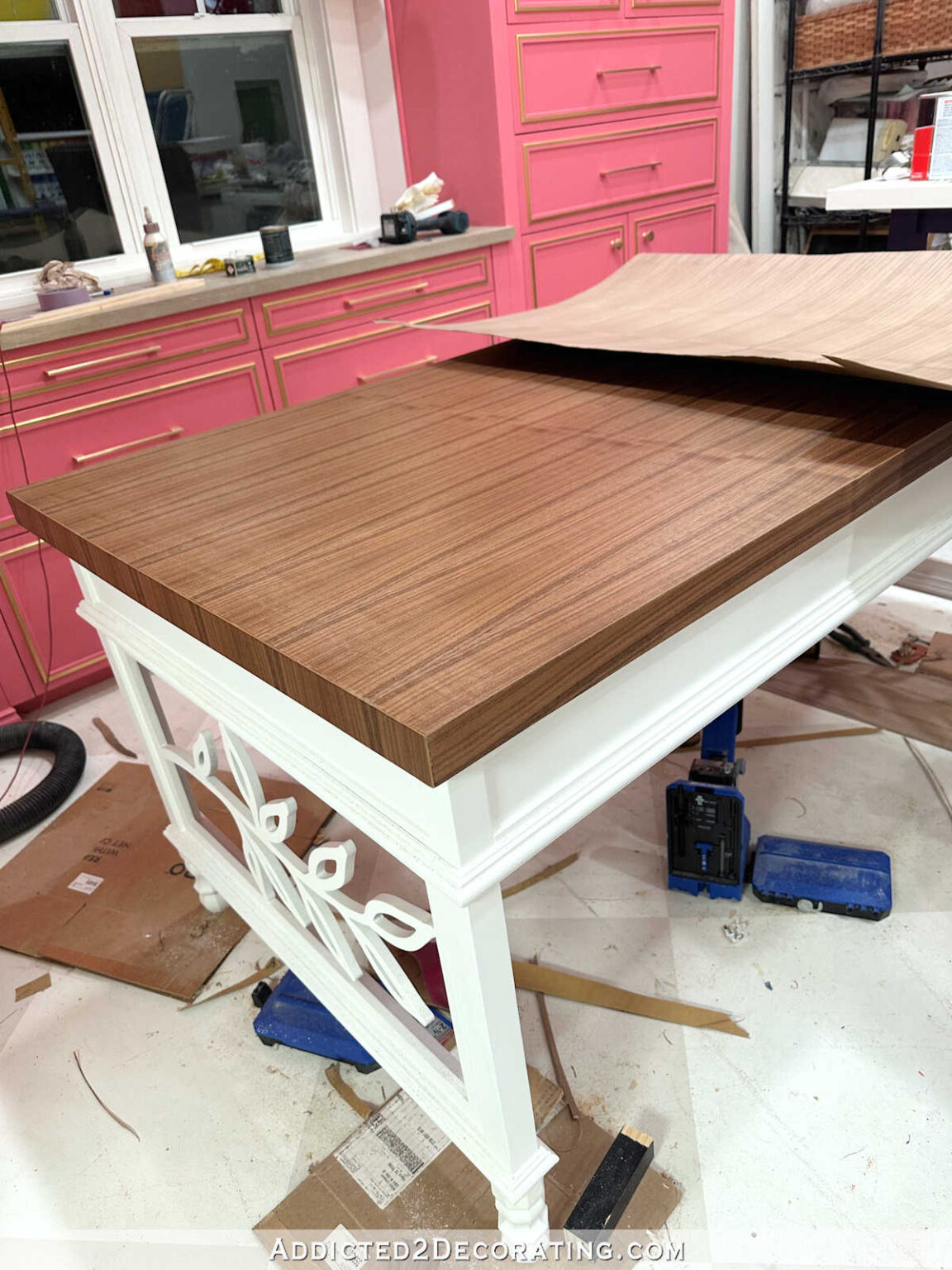 Studio Desk Makeover – FINISHED! (Plus, Adding Wood Veneer To A Desktop ...