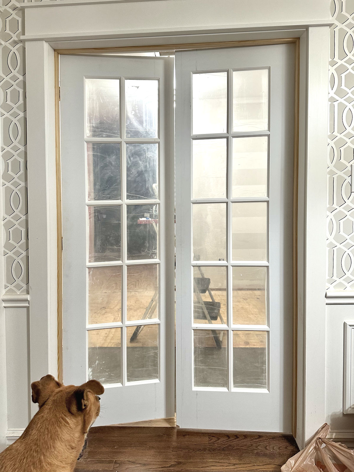 Bedroom French Doors Progress And Closet Paint Color Options - The ...