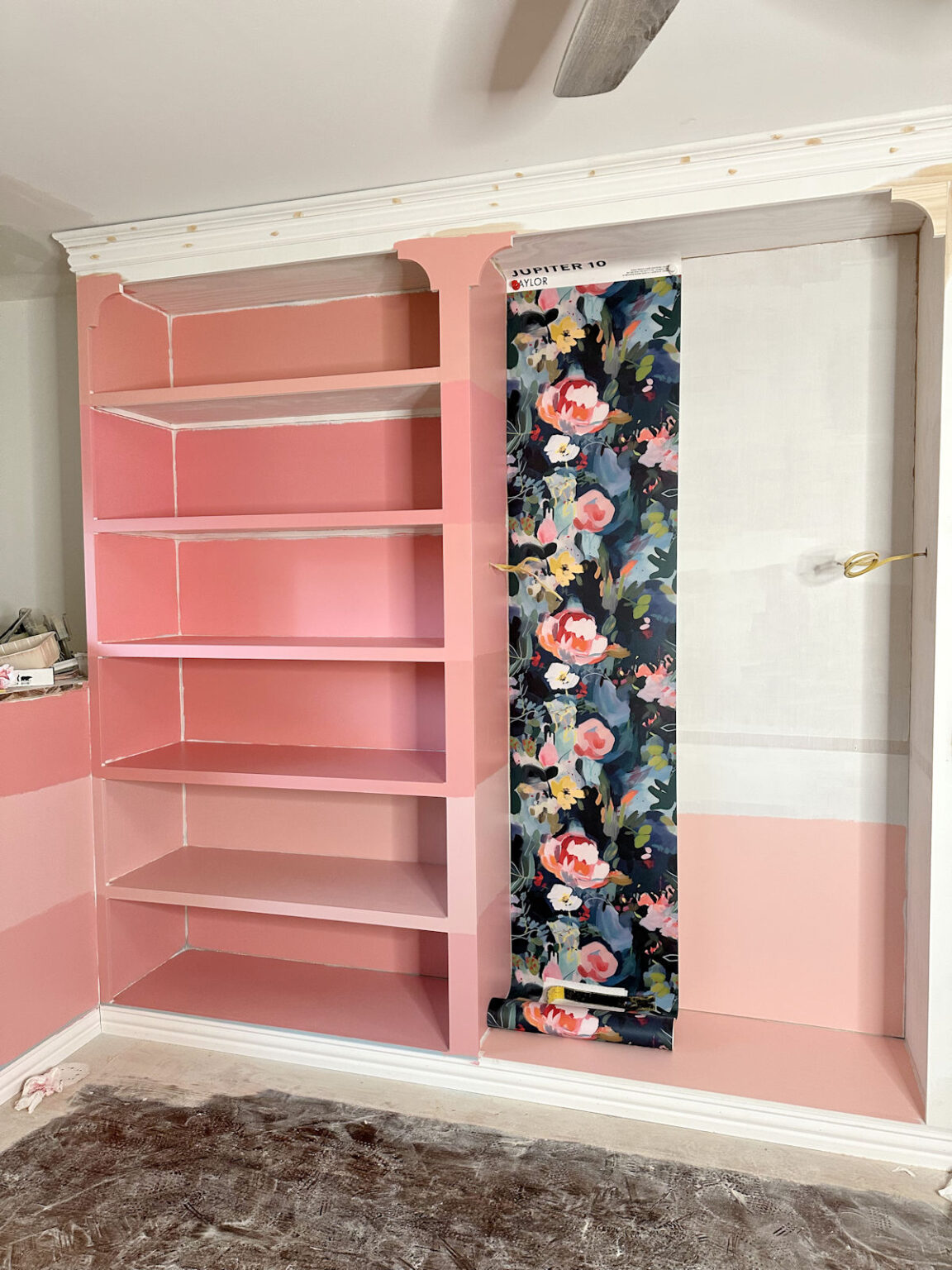 More Walk-In Closet Paint Color Ideas - Testing Pinks And Corals ...