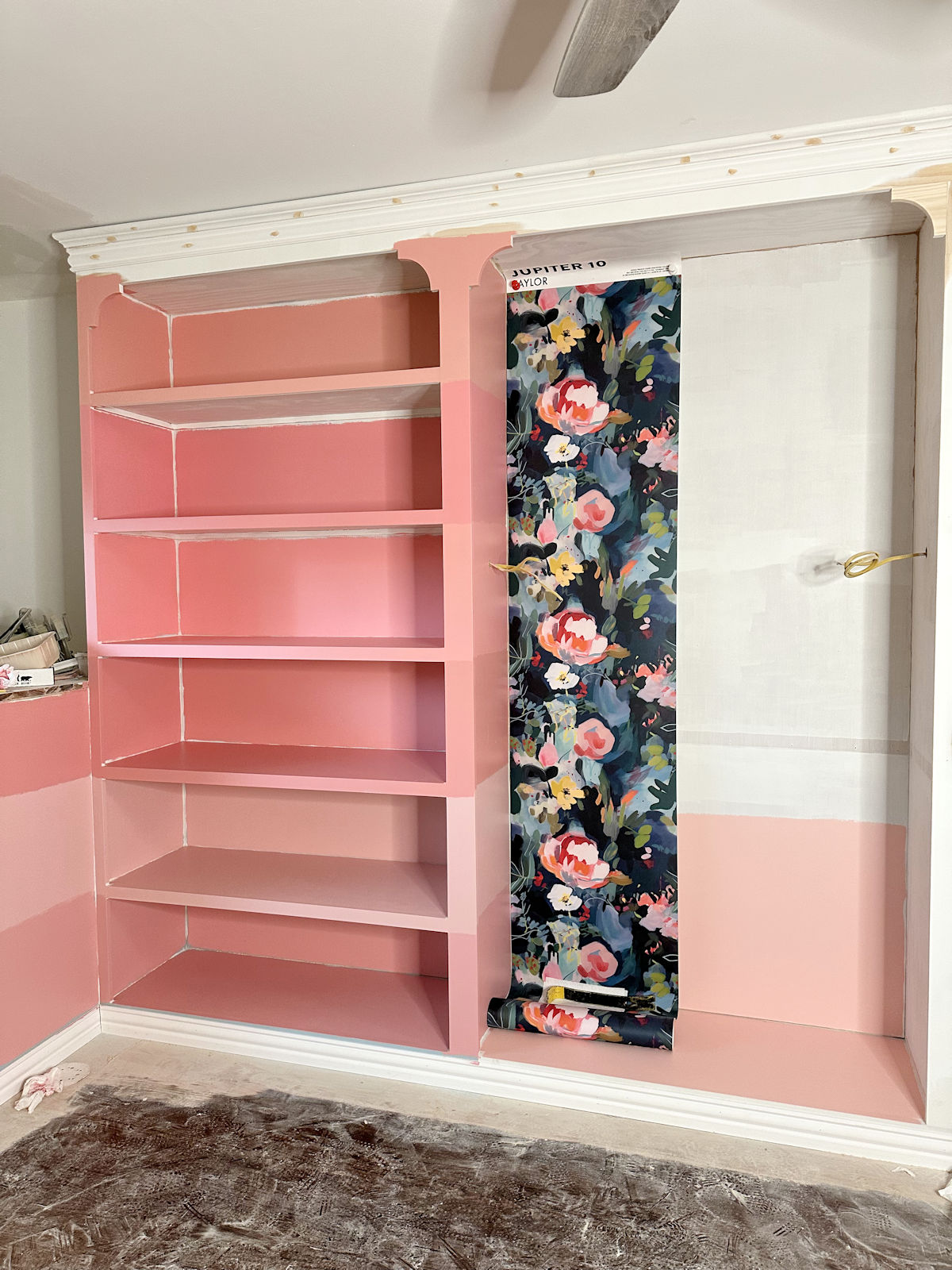 More Walk-In Closet Paint Color Ideas - Testing Pinks And Corals ...