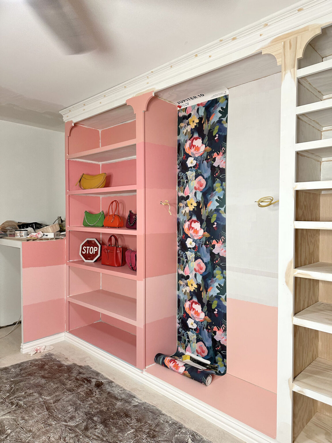 More Walk-In Closet Paint Color Ideas - Testing Pinks And Corals ...