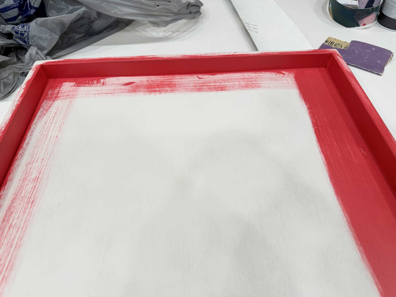 Easy DIY Decorative Tray With Wallpaper And Resin - Addicted 2 Decorating®
